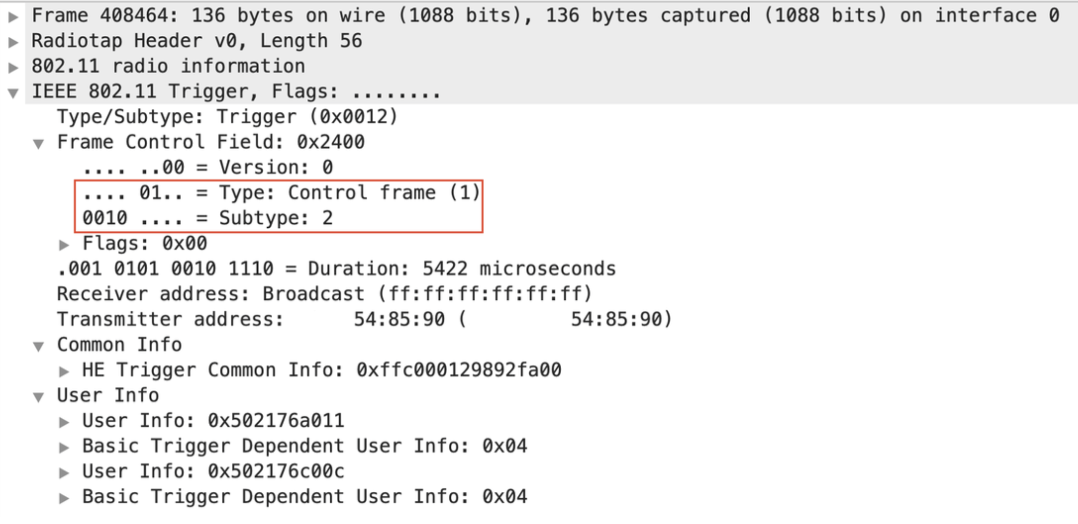 802.11ax MU-Trigger Frame (DL MU-OFDMA) - WiFi